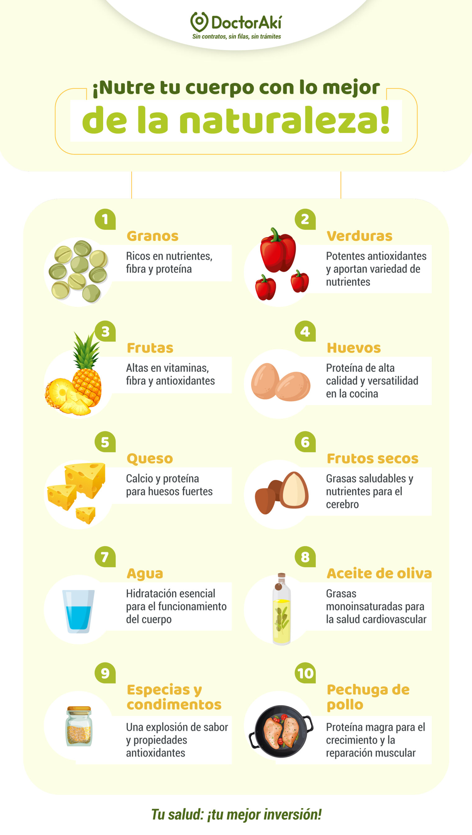 En el Día de la Salud, 10 alimentos saludables para tener a mano ...